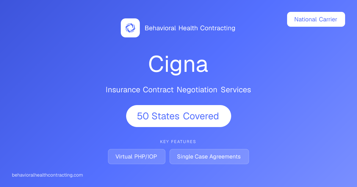 Cigna Behavioral Health Contracting