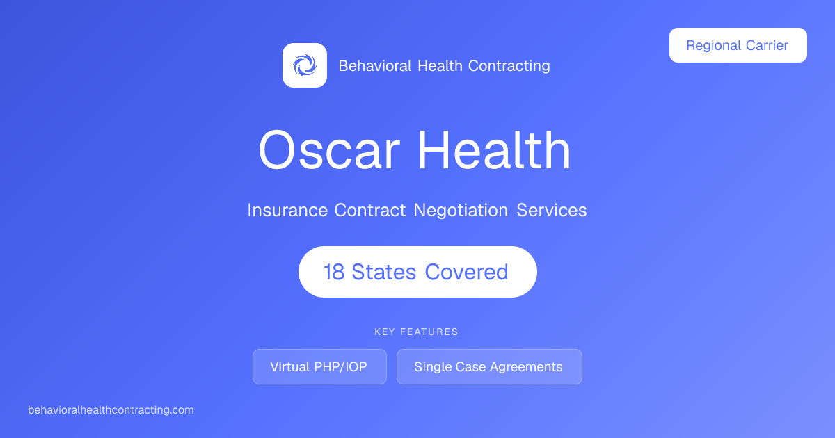 Oscar Health Behavioral Health Contracting